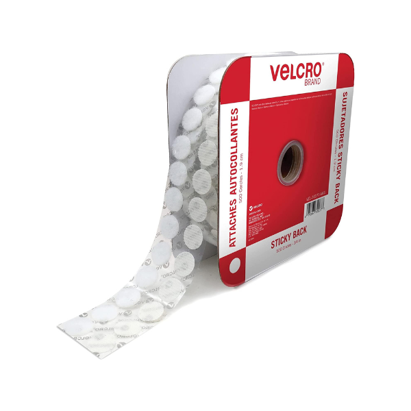 Velcro Adhesive Dots White, 500 Units, Circles Sticky Back - Teacher Related