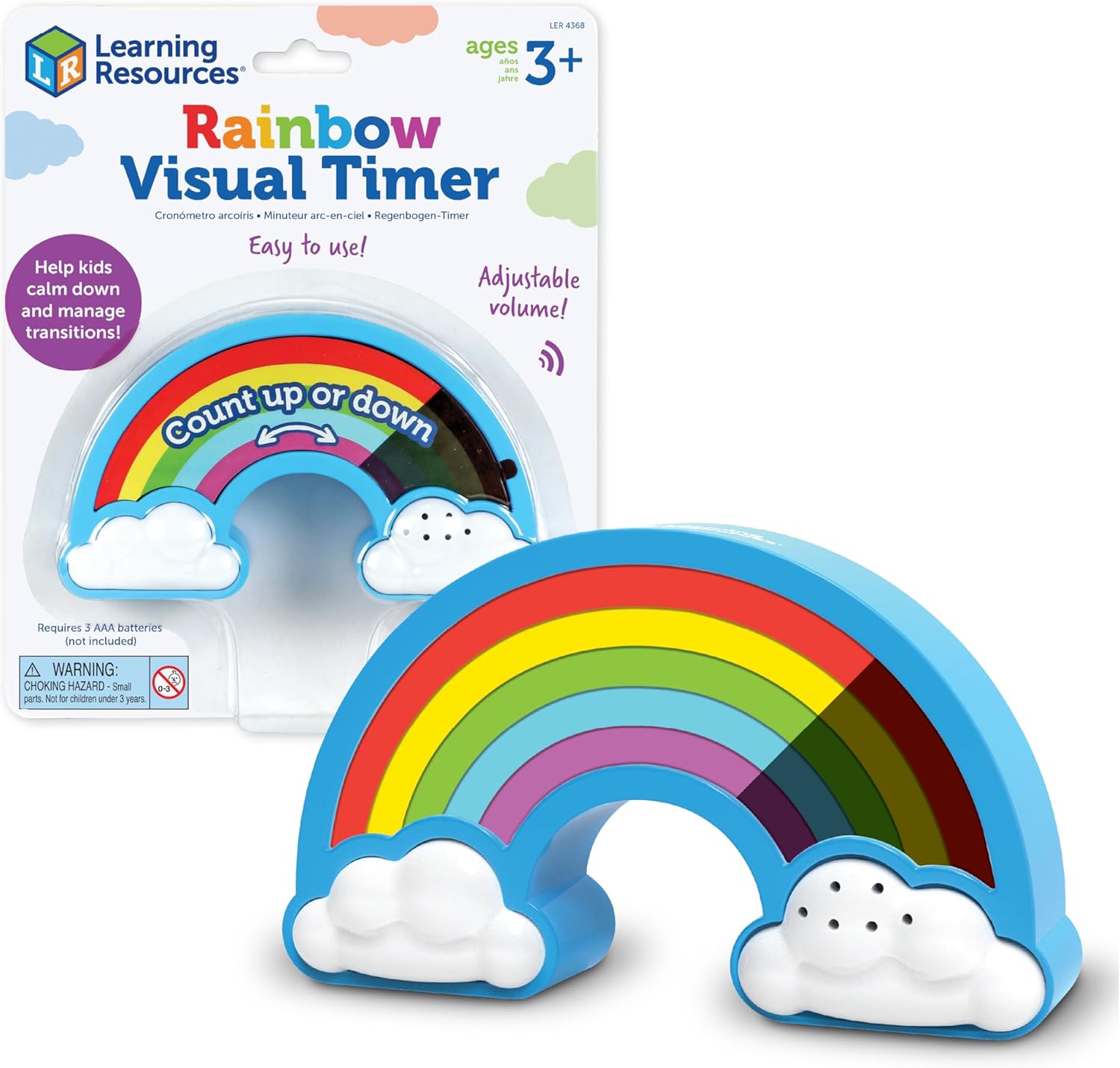Learning Resources Rainbow Visual Timer – 1 Piece, Ages 3+ - Teacher ...